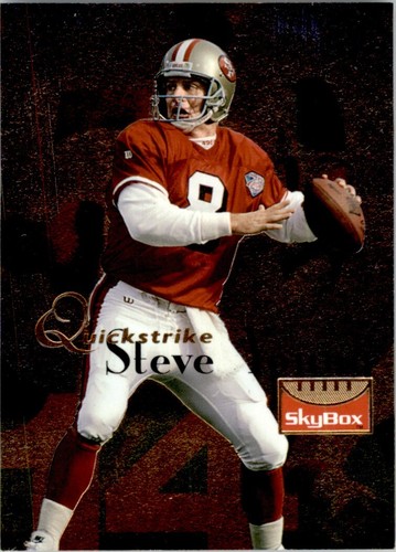 1995 SkyBox Premium Quick Strike Insert #Q10 Steve Young San Francisco ...