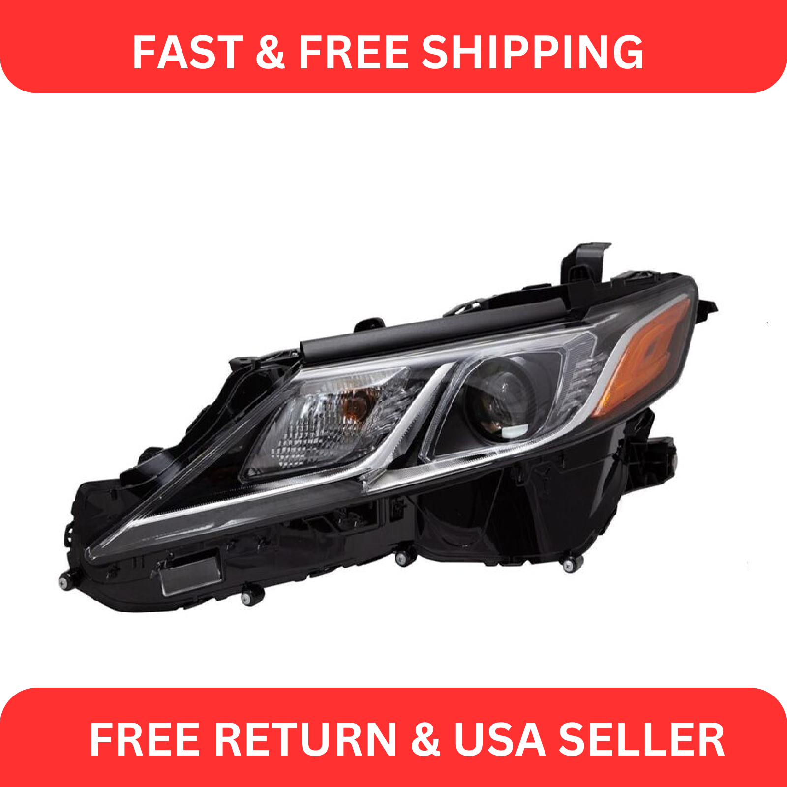 Left Headlight Assembly Drivers Side For 2018-2019 Toyota Camry ...