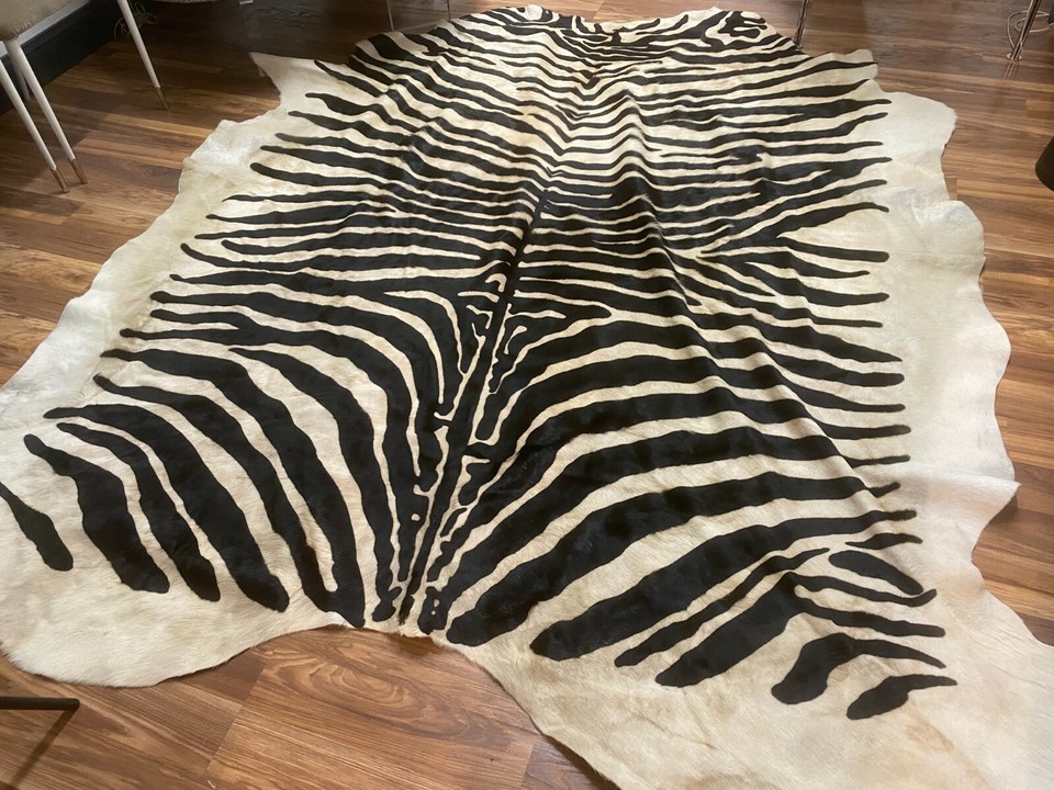 DWR Design Within Reach Zebra Cowhide Rug Edelman Leather Modern | eBay