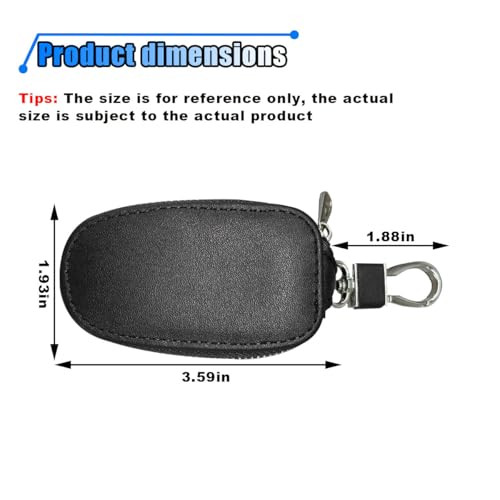 Car Key Case, Leather Car Keychain Holder, Car Key Fob Protector with ...