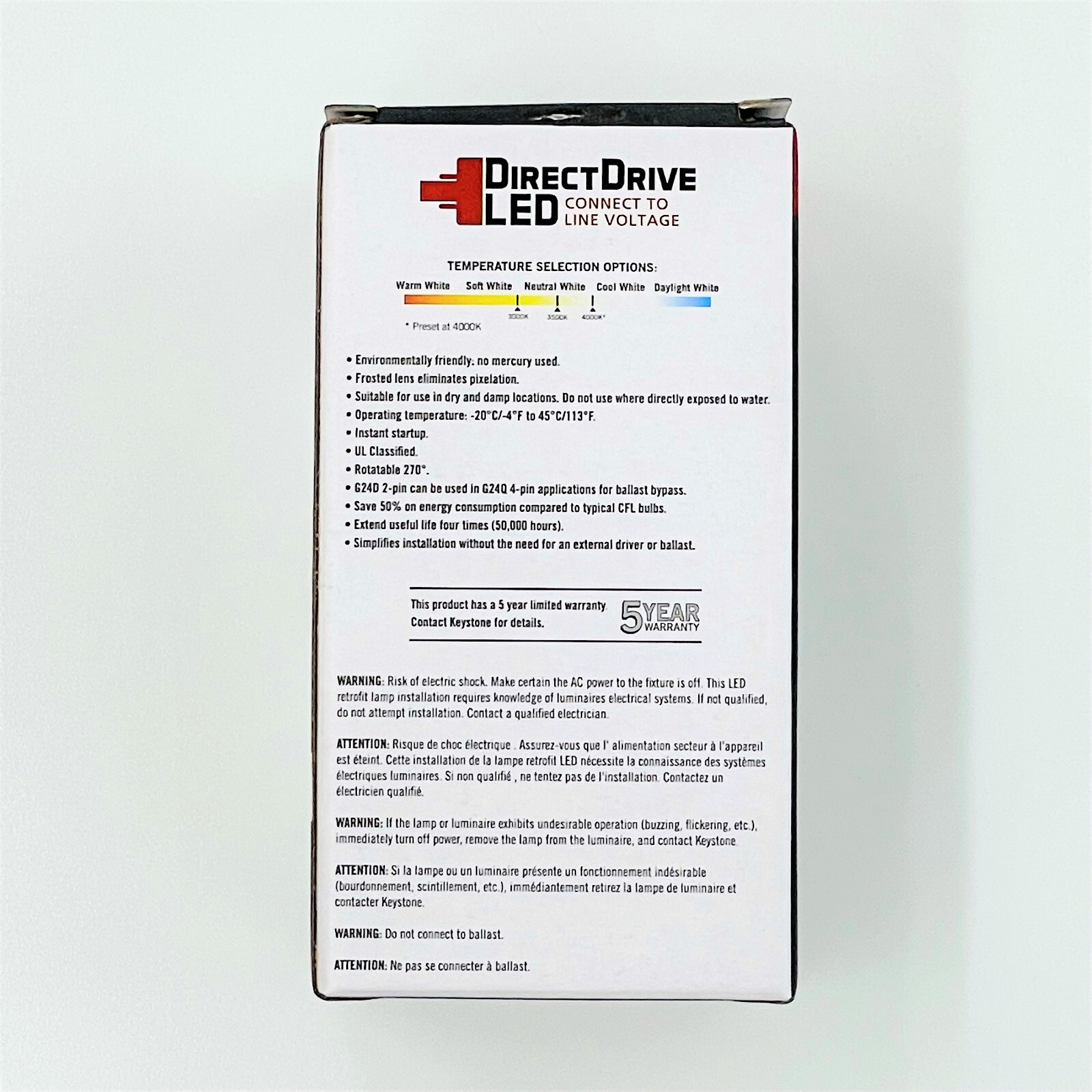 Keystone PL LED Lamp 8.5W 2-Pin Vertical Color Select Light Bulb ...