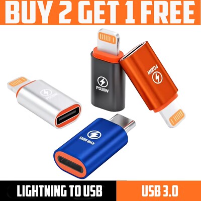 OTG Adapter IOS 8 Pin to Type C Female Connector For iPhone iPad Max ...