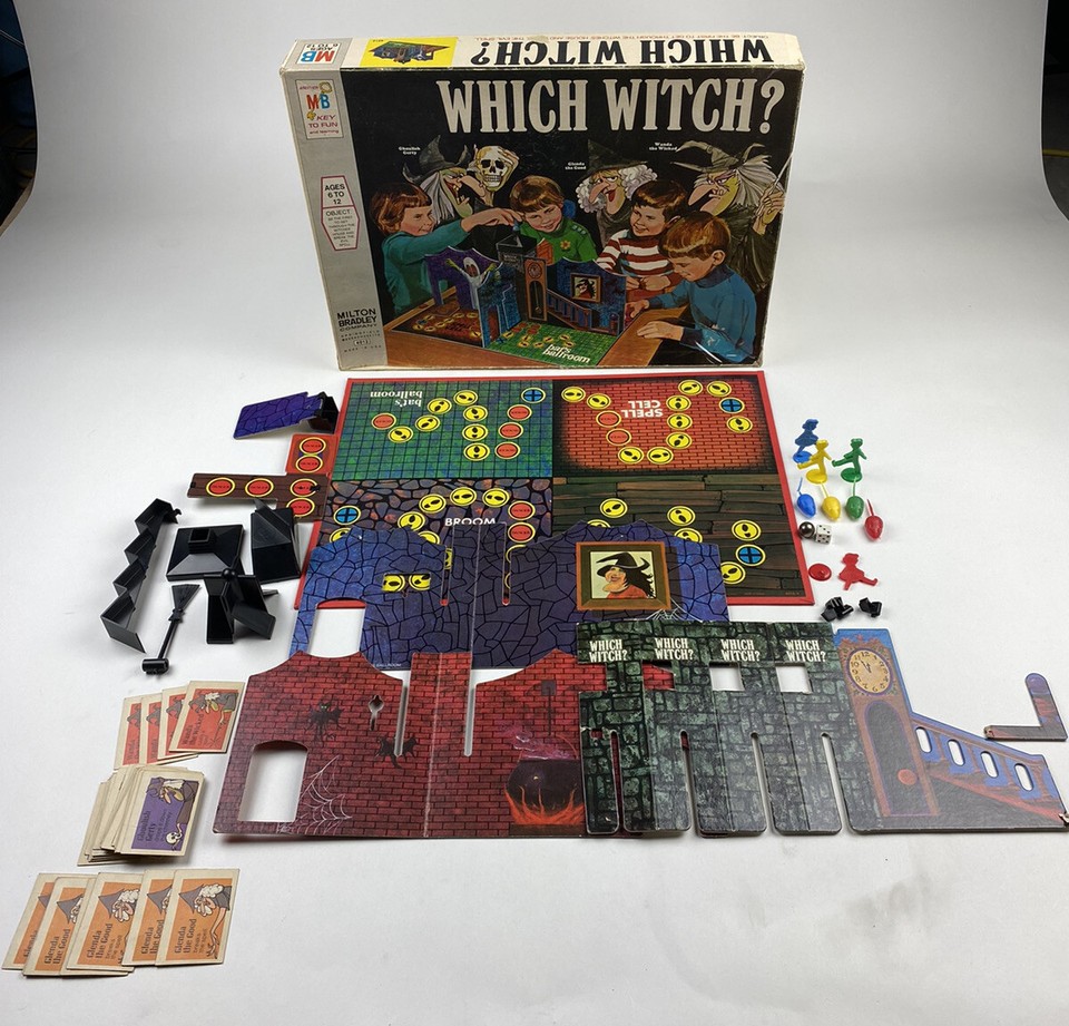 WHICH WITCH? Board Game 1970 Milton Bradley VTG ~ Almost Complete READ ...