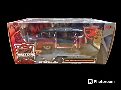 Custom Maisto G Rides V BUGZ 1/25 VOLKSWAGEN VW SAMBA Van Black & Red ...