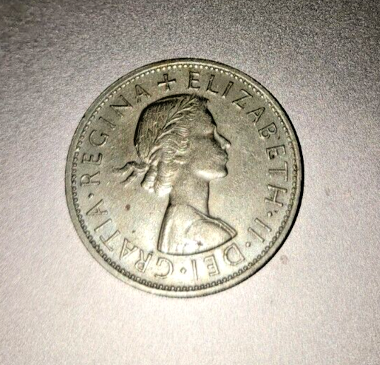 1961 Regina Elizabeth II Dei Gratia Regina Half Crown Coin - Ex ...