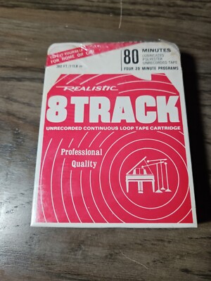 New Radio Shack Realistic 8 Track Recording Tape Unrecorded 80 Minutes ...
