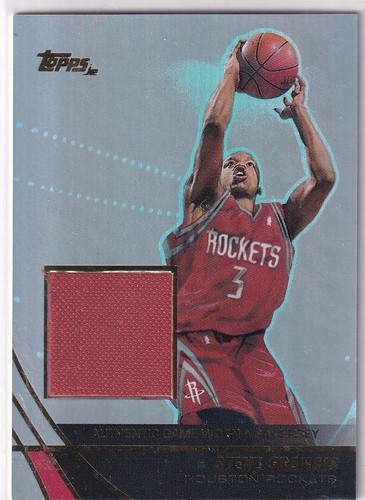 2004 Topps Finest NBA Basketball Numéro Je-Sf Steve Francis Jeu Worn ...