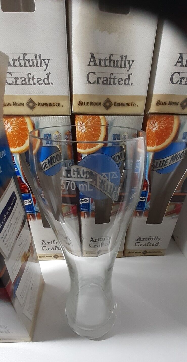 Blue Moon 570ml Pub Pilsner Pint Beer Glasses Set of 9 | eBay UK