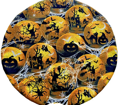 Halloween Hot Pad Pan Protector Trivet 10" Crystal Ball Ghost Bat Cat ...