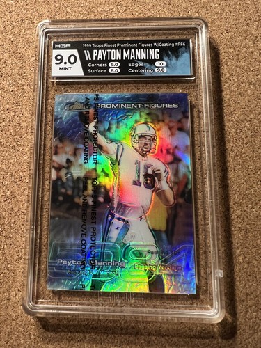 1999 Topps Finest Prominent Figures #121 Peyton Manning HGA 9.0 MINT w ...