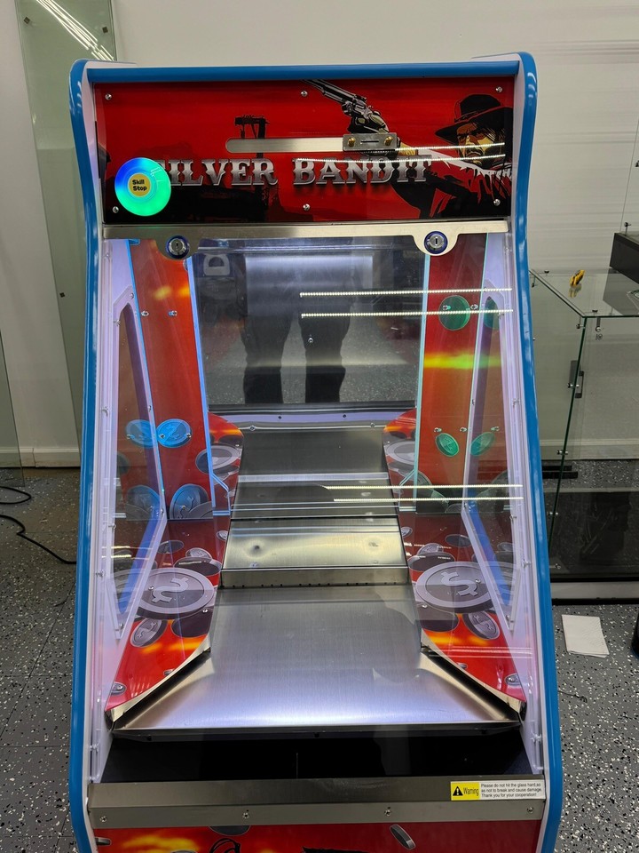 Quarter Coin Pusher Machine *Fast Shipping* Silver Bandit | eBay