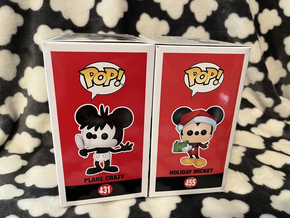 Funko Pop Disney Holiday Mickey Mouse 455 Plane Crazy Mickey 431 Vinyl ...