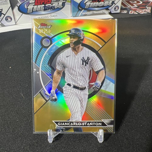 2023 Topps Finest Giancarlo Stanton Gold Refractor /50 NY Yankees | eBay