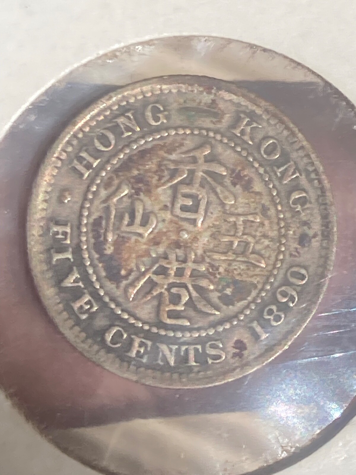 Hong Kong 1890H 5 Cents KM#5 Silver Coin T303 | eBay