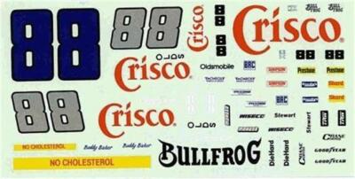 JNJ #88 Crisco Oldsmobile-Buddy Baker 1/24 Nascar decal | eBay