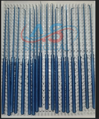 Titanium Rhoton Micro Dissector Set Of 19 Pcs Neuro surgery Instruments ...