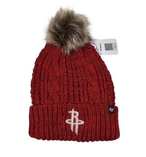 NEW Houston Rockets '47 Brand Winter Beanie Womens Red NBA Basketball ...