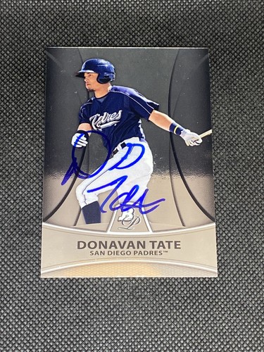 Donovan Tate San Diego Padres 2010 Bowman Platinum Signed Auto Card # ...