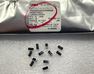 (2 PIECE LOT) CWR09KC685KB, AVX, Cap Tant Solid 6.8uF 25V G CASE 10% | eBay