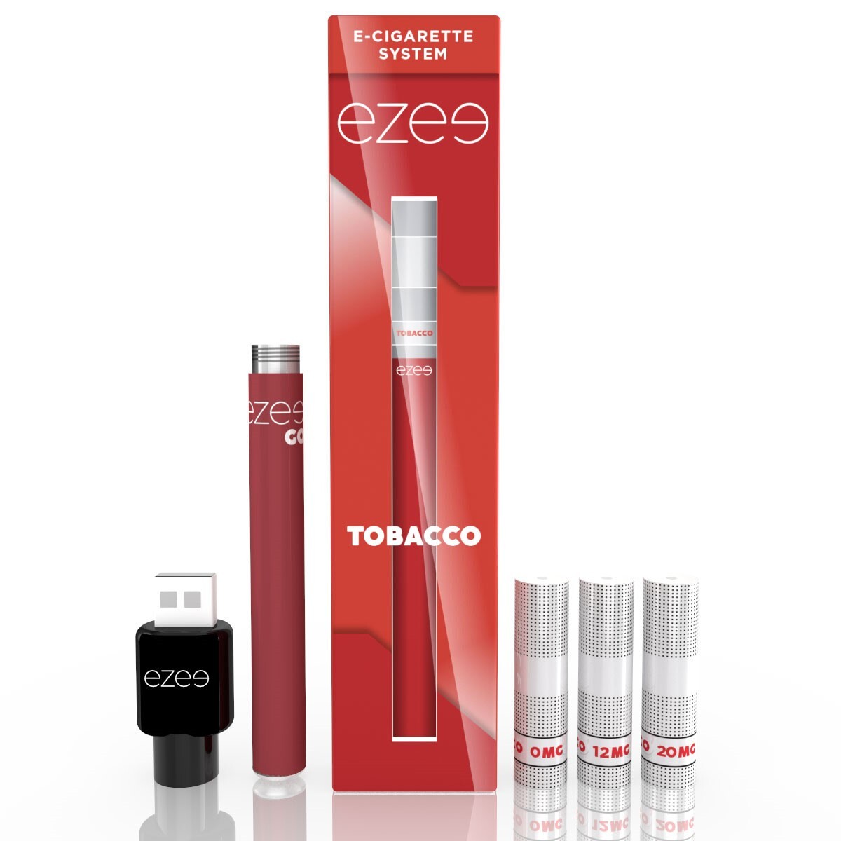 Ezee E-Zigarette Starterset TABAK Geschmack - Wiederaufladbar mit/ohne Nikotin | eBay