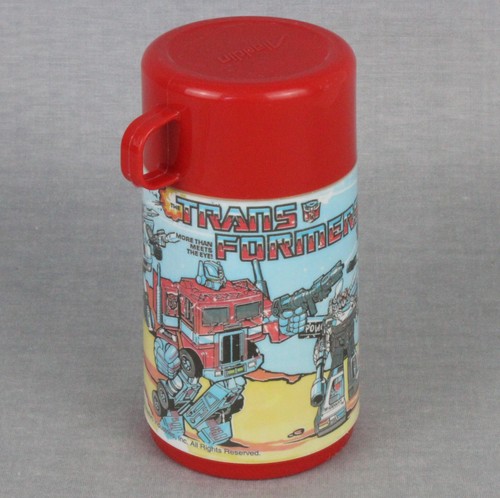 TRANSFORMERS THERMOS Vintage 1984 with Cup-Lid and Sippy Spout Aladdin ...