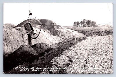 Vintage RPPC Linton IN Coal Mine Strip Mining Maumee Collieries Terre ...