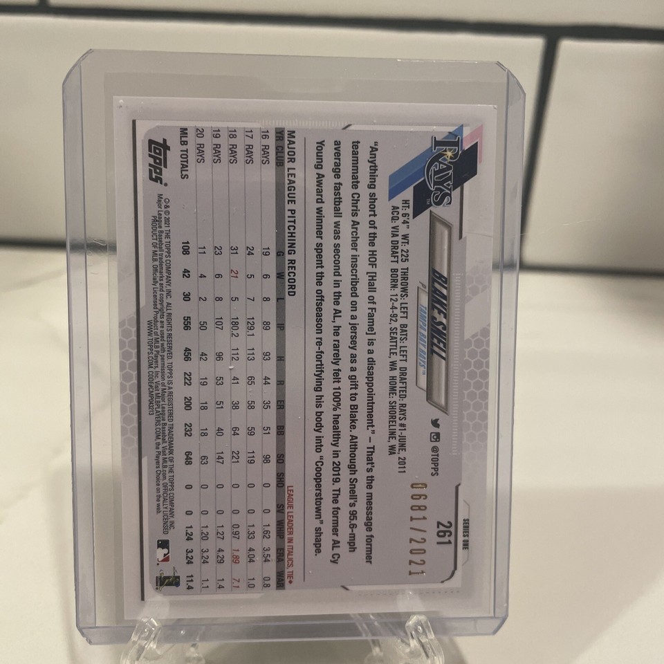 2021 Topps Update BLAKE SNELL Gold Parallel US184 /2021 | eBay