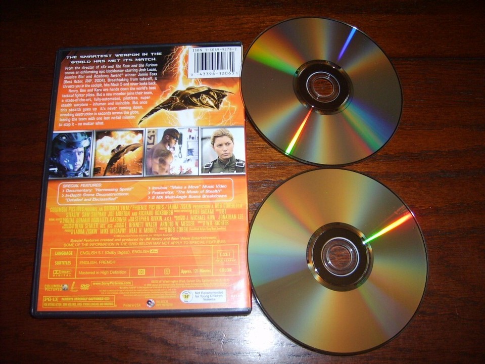 STEALTH (DVD,2005,FS)~2disc~JOSH LUCAS~JESSICA BIEL~JAMIE FOXX~SAM ...