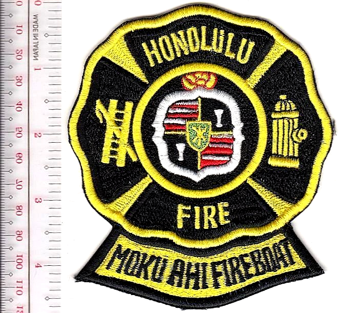 Fire Boat Hawaii Honolulu Fire Department the Moku Ahi Fireboat Patch ...