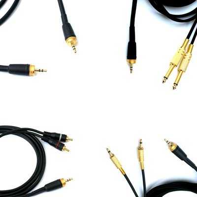 Pro 3.5mm Large Gold MALE Female to DUAL Left Right Y INSERT CABLE 1ft ...