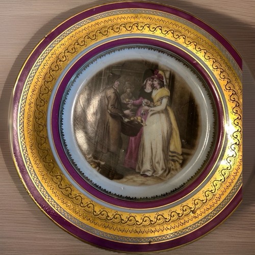 Royal Vienna Beehive Claret Gold Porcelain Portrait Plate | eBay