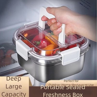 Large Capacity Storage Leak-Proof Food Container Four-Side Locking ...
