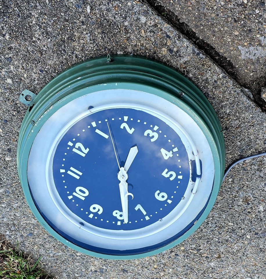 1940's Converse & Carlisle Coal Co Springfield Ma Salvaged Neon Clock ...