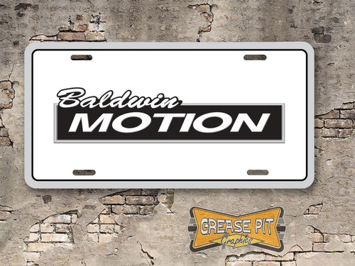 Baldwin Motion Performance Inc. Novelty License Plate - Choose Color | eBay