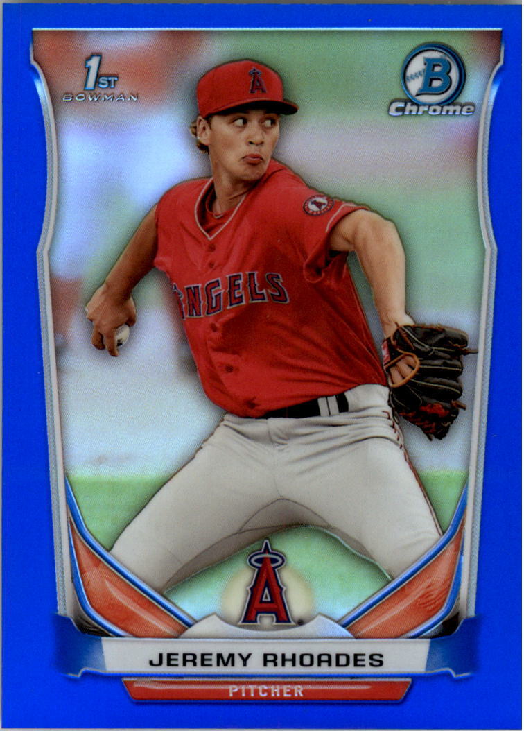 2014 Bowman Chrome Draft Blue Refractors #CDP113 Jeremy Rhoades /399 ...