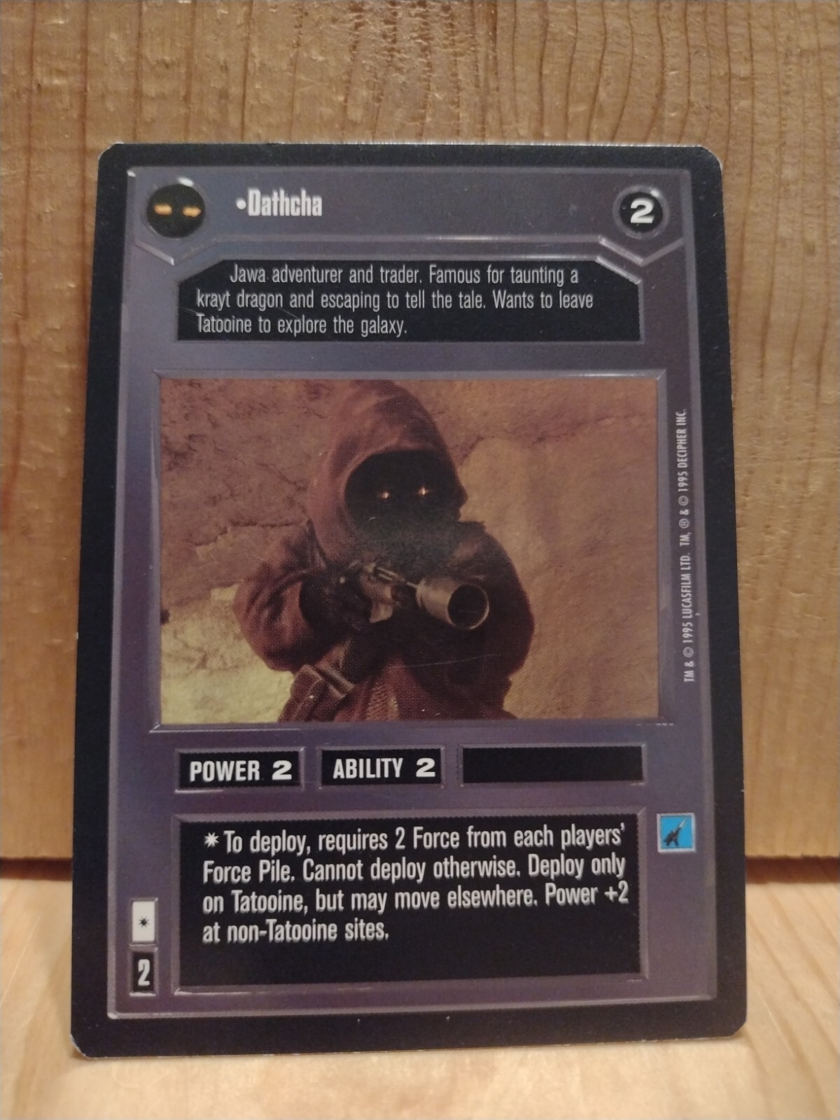 1995 Star Wars Card Game: DATHCHA. Black BORDER MC9 | eBay