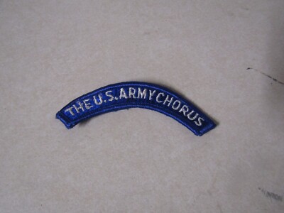 MILITARY PATCH SEW ON COLORED TAB US ARMY CHORUS | eBay