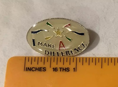 “I Make A Difference” Star Pin - Oval Shaped | eBay