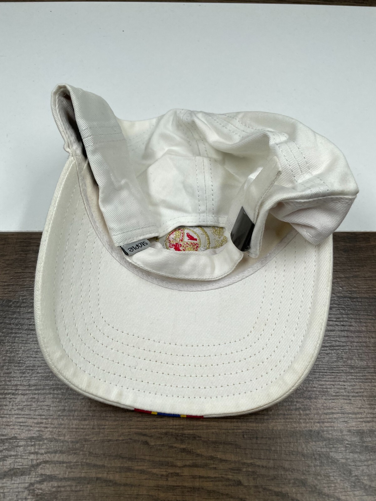 Staple World Renown Pigeon Hat White Cap 3 Striped Bill Strap Back One ...