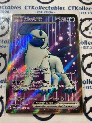 Absol EX Full Art Ultra Rare #214/197 2023 Obsidian Flames Pokemon Card ...