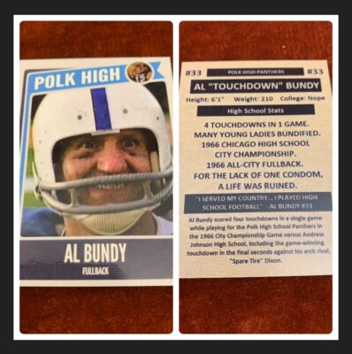 Al Bundy Polk High Football Card | eBay