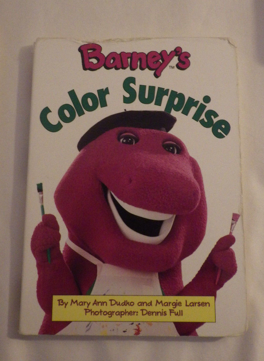 Lot of 2 Barney Books Color Surprise Going to My Big Bed Dinousaur ...