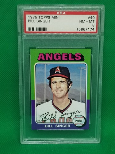 ⚾1975 Topps Mini #40 BILL SINGER⚾ PSA 8 NM-MT ~~ SHARP! ~~ | eBay