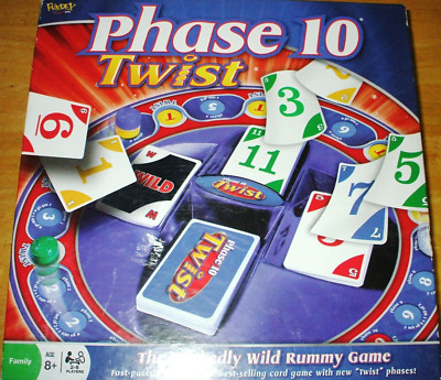 Phase 10 Twist Board Game Rummy Card Game Fundex 2007 100% COMPLETE ...