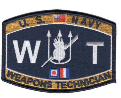 4.5" NAVY WT WEAPONS TECHNICIAN EMBROIDERED PATCH | eBay