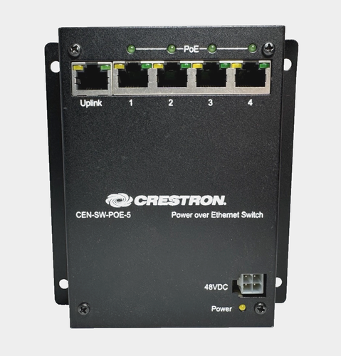 Crestron CEN-SW-POE-5 Power Over Ethernet Switch Networking Router ...