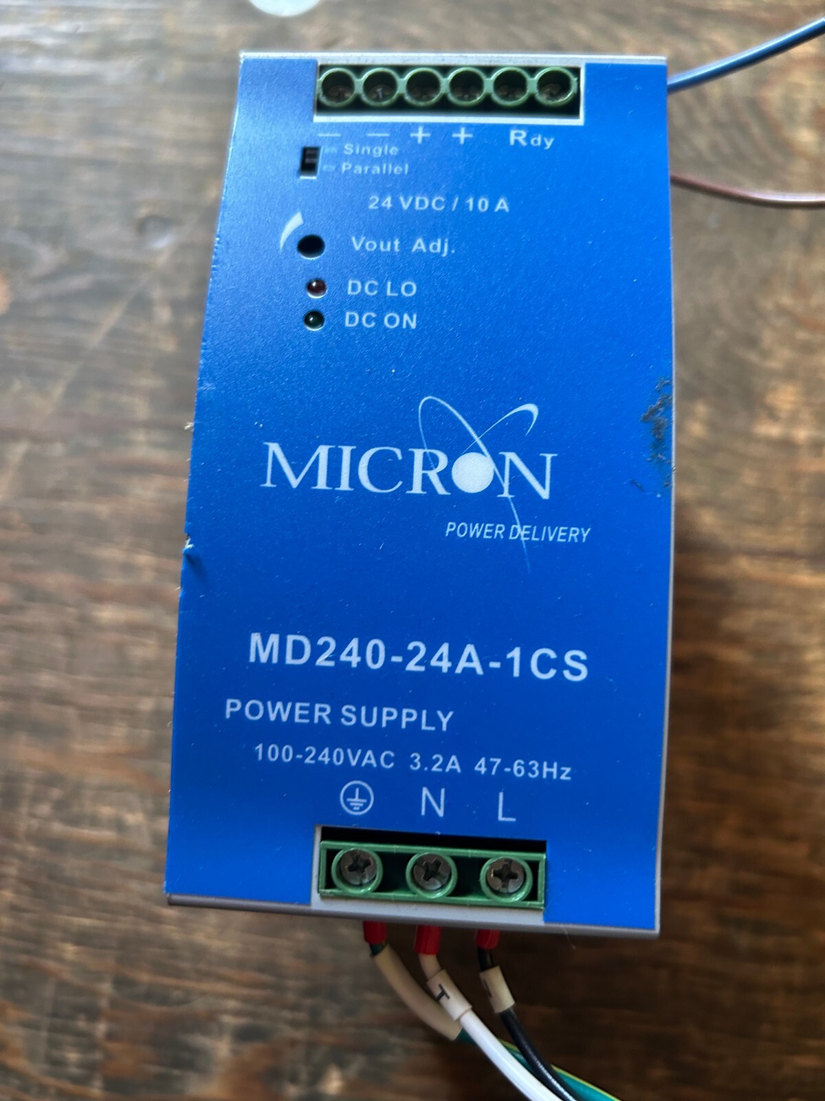 Micron Md240-24a-1cs Power Supply 100-240 VAC 24vdc 10a for sale online ...