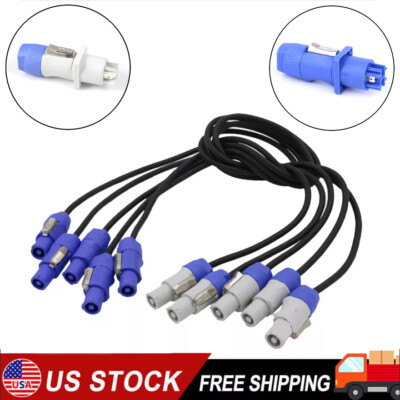 5Pack 5ft Powercon Extended Cable Power Plug Male to Female for Stage ...
