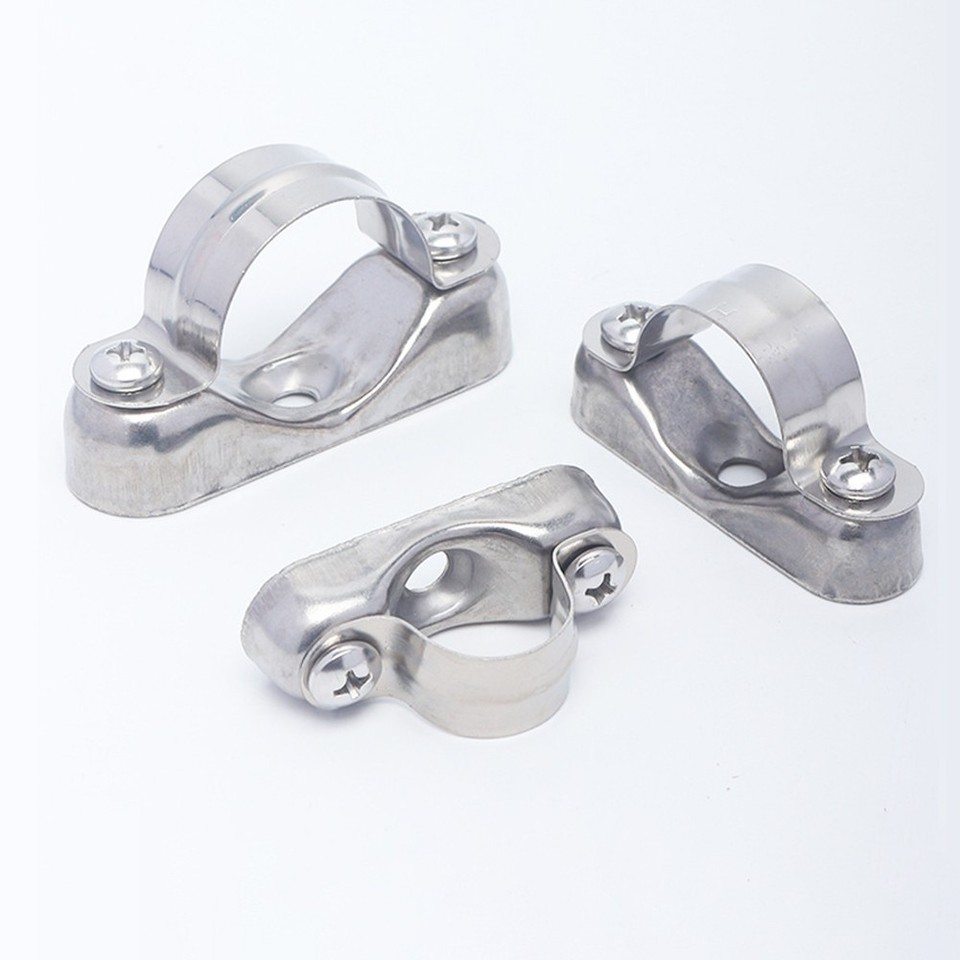 Stainless Steel Pipe Bracket Clamp Set for Electrical and Home Projects ...