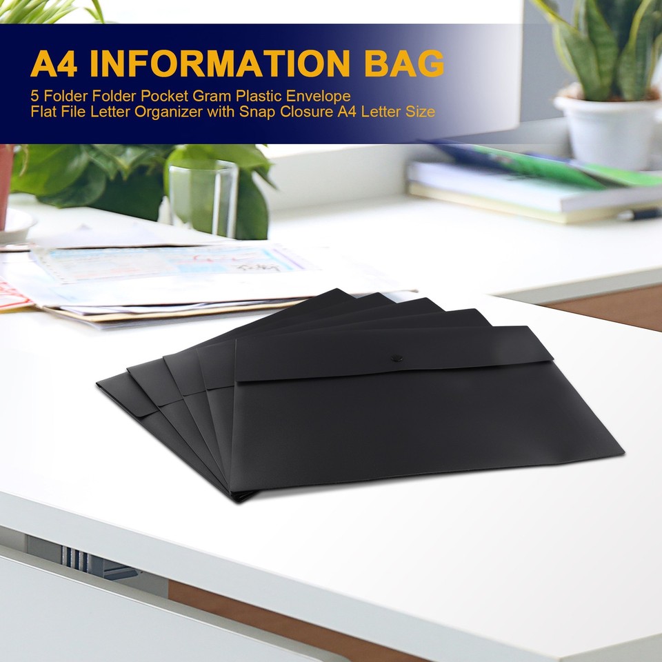 5 Ordner Ordner Gram Kunststoff Umschlag Flat File Letter Organizer mit ...